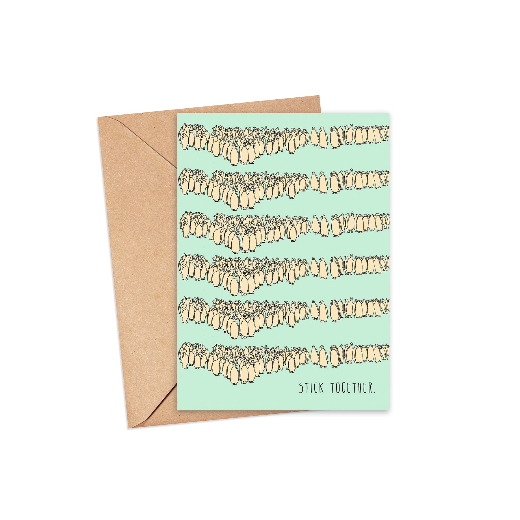 "Stick together" Blank Card – screech owl design
